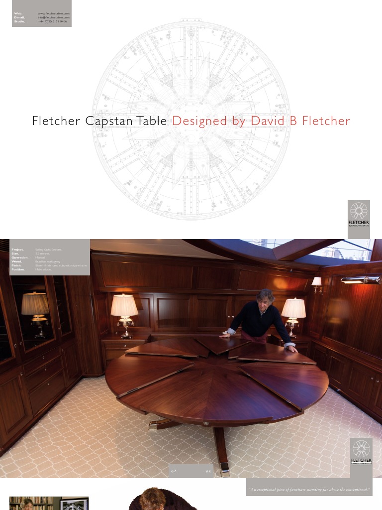 The Fletcher Capstan Table 2015 | PDF | Varnish | Wood