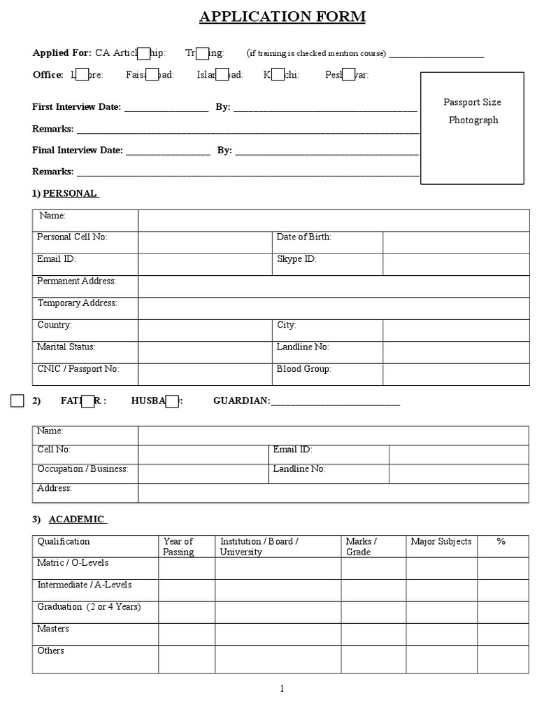 Application Form Training&Articles | PDF | Vocational Education ...