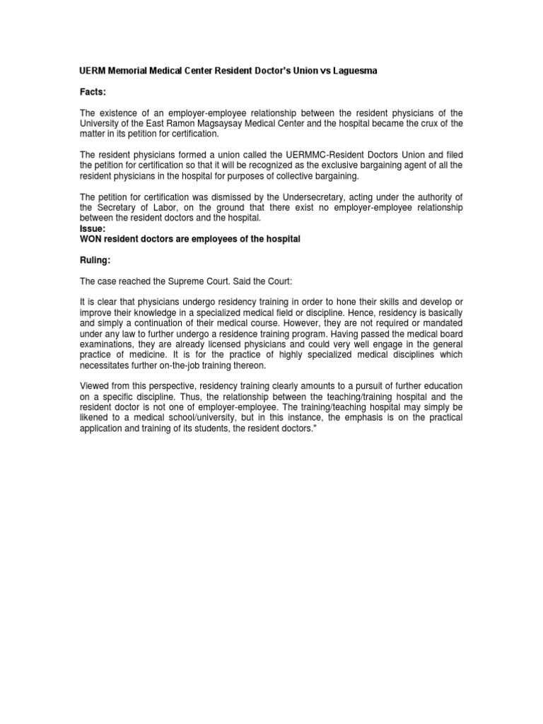 UERMMMC Vs Laguesma | PDF