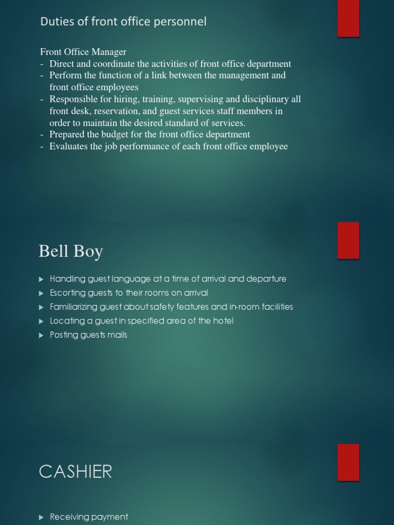 Importance of Front Desk | PDF | Customer | Hotel