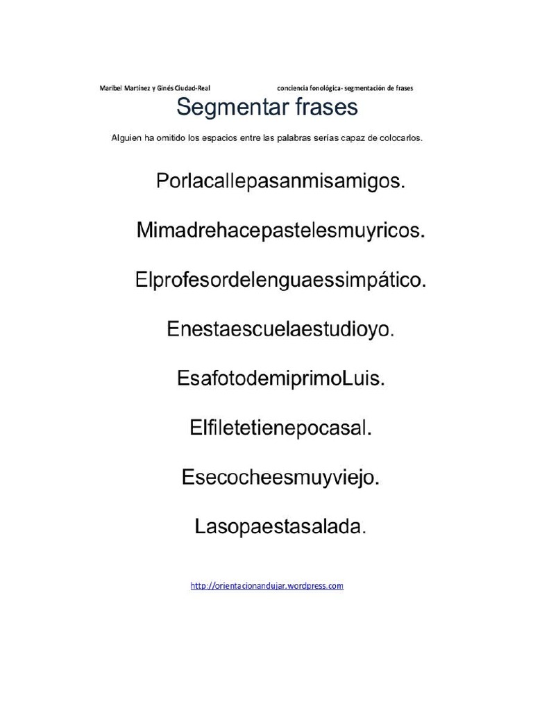 Fragmentacion de Frases | PDF