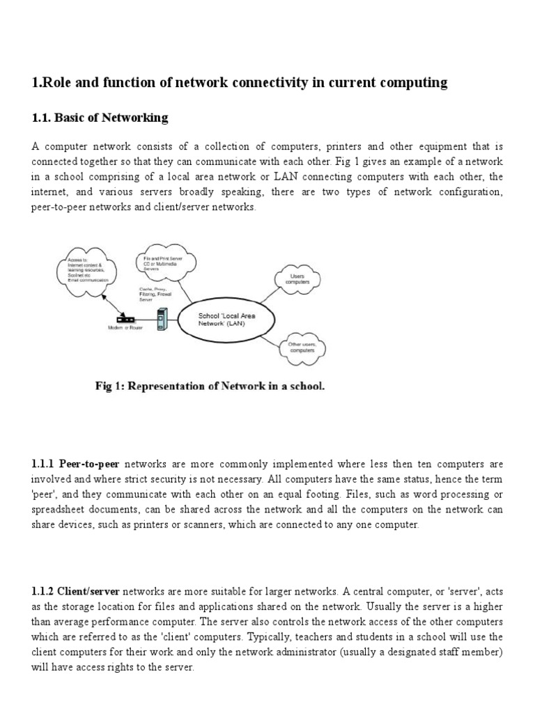 Role and Function of Network Connectivity in Curre | PDF | Computer ...