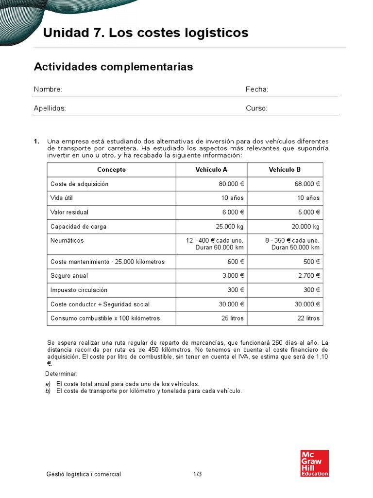 GLC Activitats Complementaries | PDF | Logística | Economias