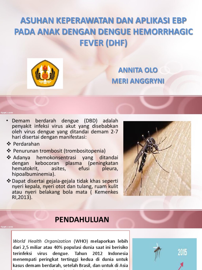 Asuhan Keperawatan Dan Aplikasi Ebp Pada Anak Dengan Dengue Hemorrhagic Fever (DHF) | PDF