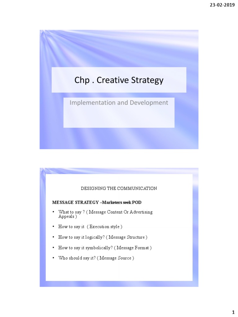 Designing an Effective Communication Message Strategy | PDF ...