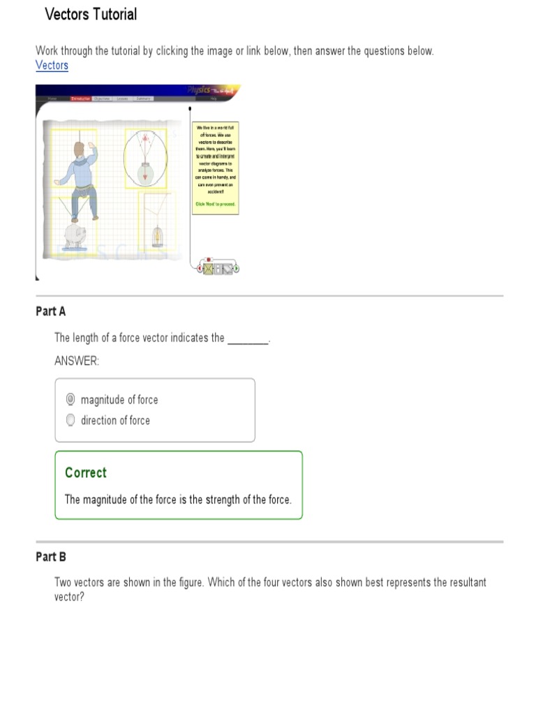 Mastering Physics - Vectors Inertia Lab PDF | PDF | Force | Euclidean Vector