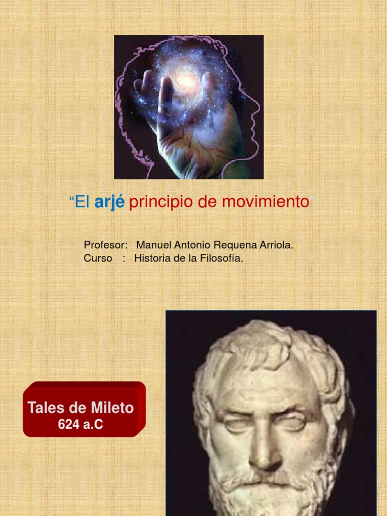 El arjé: Principios del movimiento filosófico | PDF | Filosofía ...