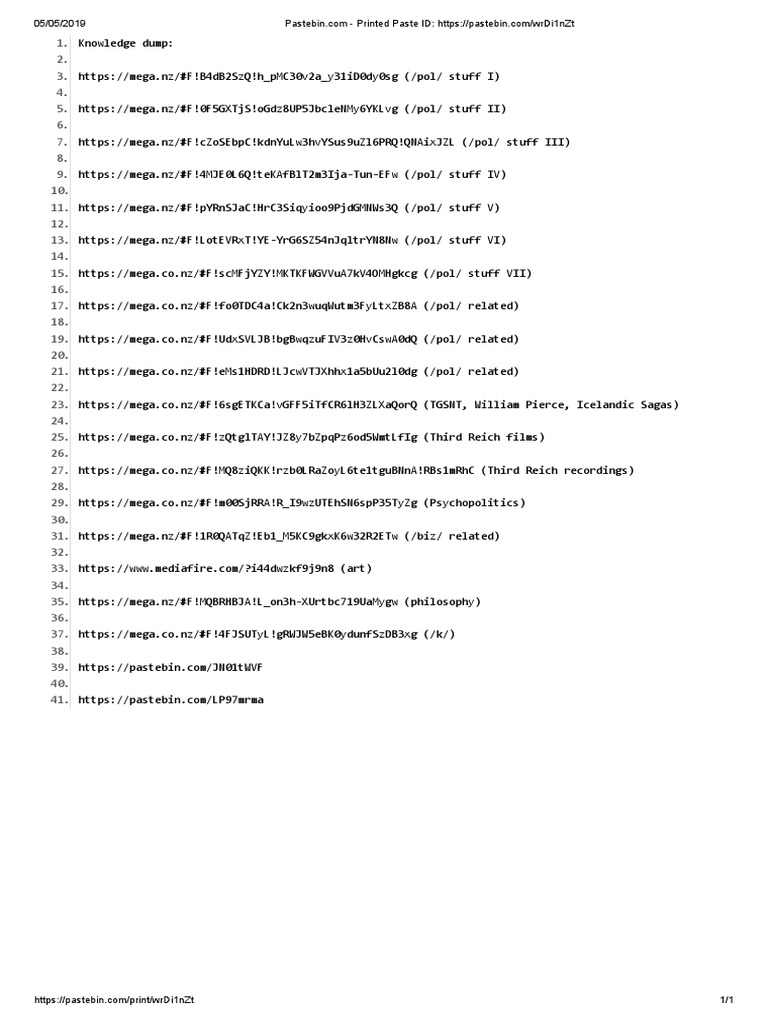 Printed Paste ID Https Pastebin - Com WrDi1nZt | PDF
