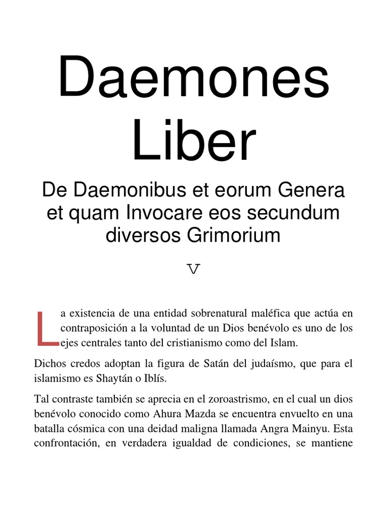 Daemones Liber | PDF | Antropología cultural | Teología