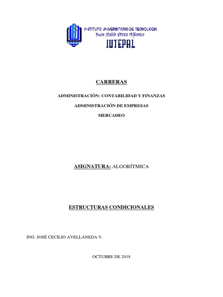 Estructuras Condicionales Simples y Compuestas | PDF | Algoritmos ...