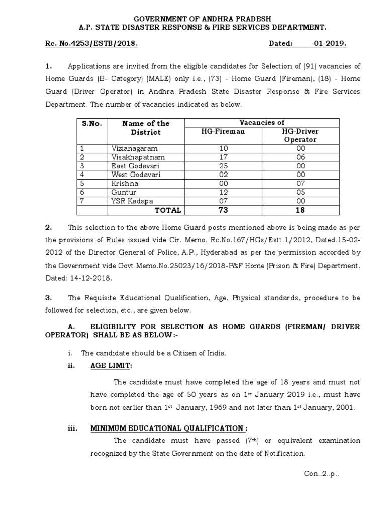 AP Home Guard Recruitment 2019 | PDF | Government | Government Information