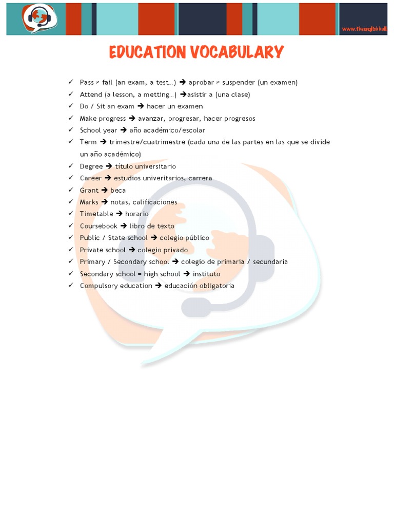 Education Vocabulary PDF | PDF | Test (Assessment) | Learning