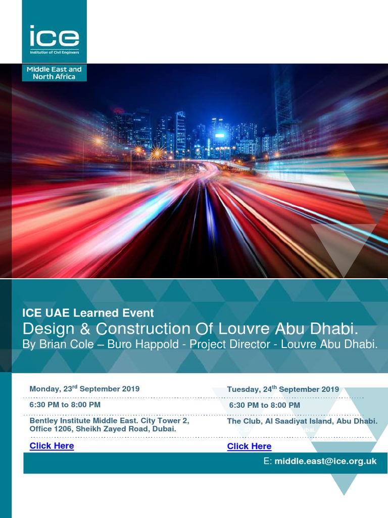 ICE UAE Learned Event September 2019 | PDF | United Arab Emirates | Museum