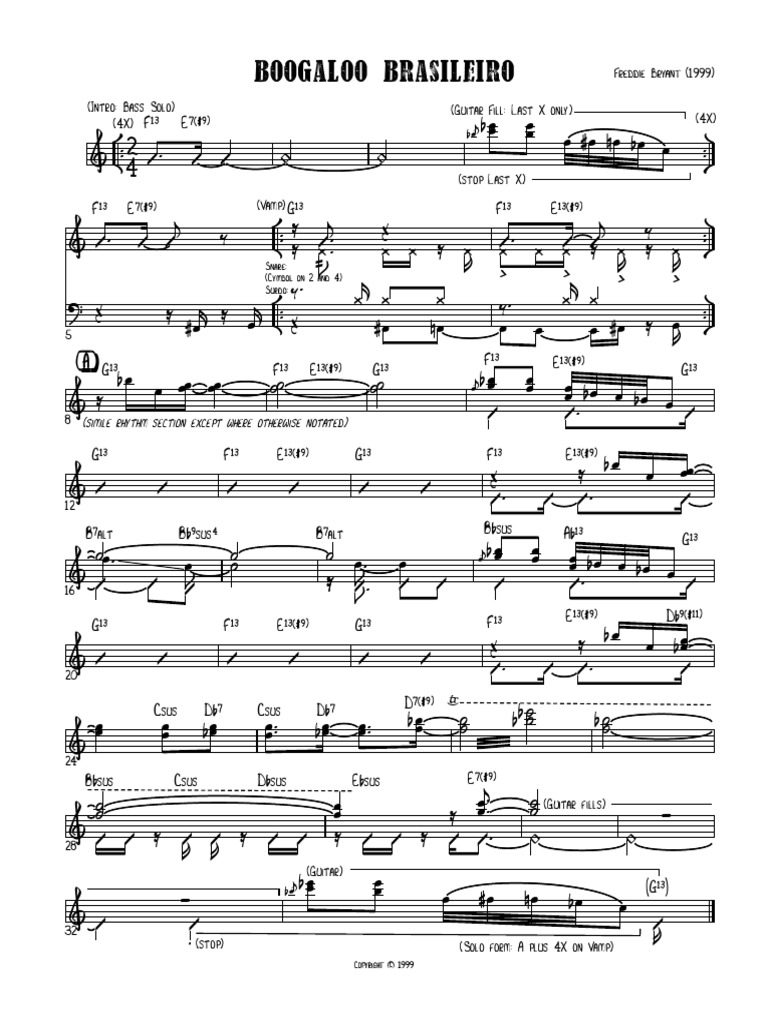 Boogaloo | PDF | Guitar Family Instruments | Popular Music