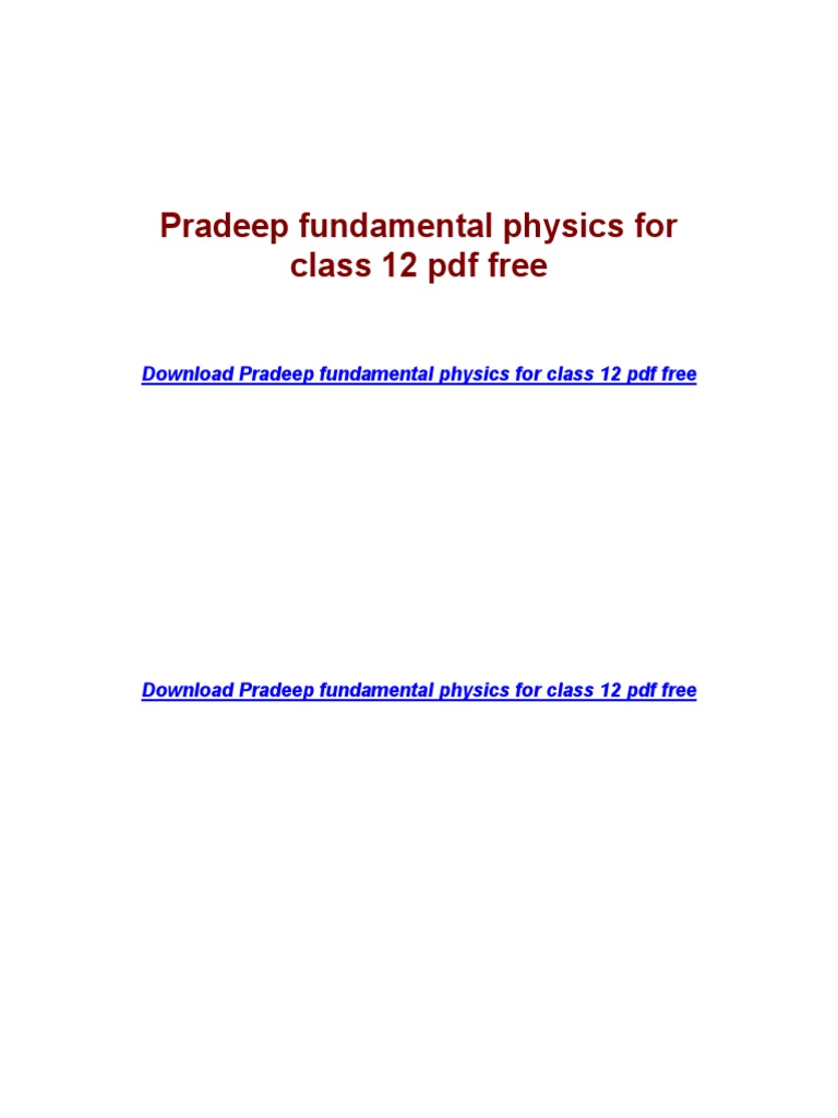 pradeep-fundamental-physics-for-class-12-pdf-free (2).pdf | Operating ...