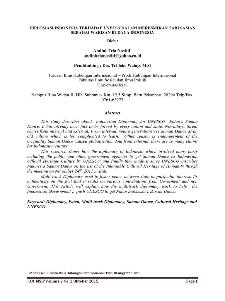 Diplomasi Kebudayaan | PDF