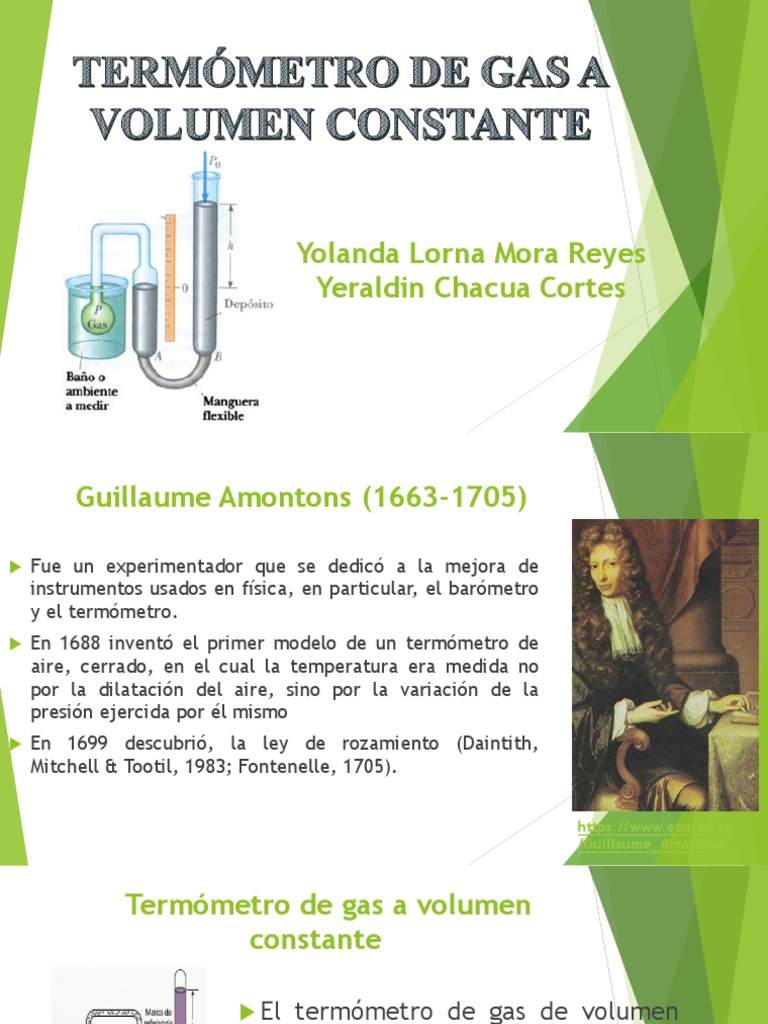 Termometro de Gas A Volumen Constante | PDF | Celsius | Temperatura
