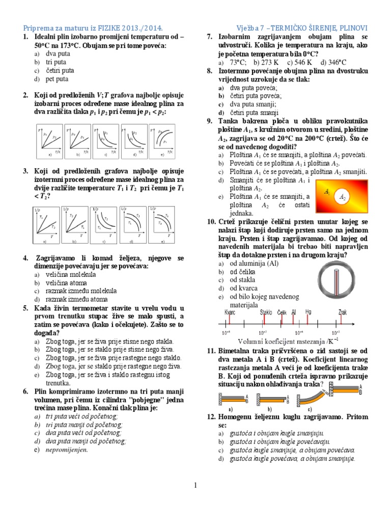 Vjezba 7 - Termicko Sirenje I Plinovi 20132014-1 | PDF