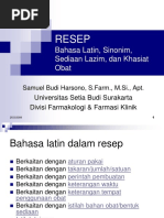 Arti Signa Dalam Resep Obat (1) - Dikonversi | PDF
