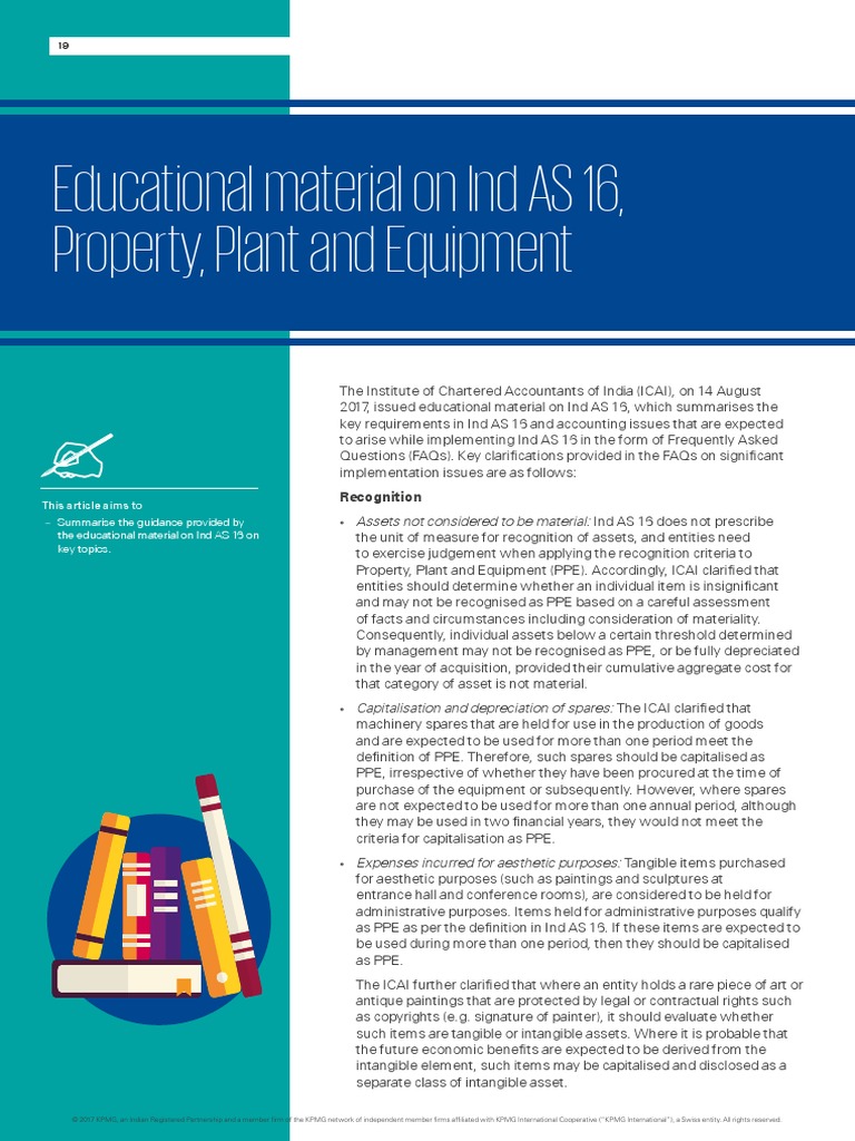 PPE - Ind AS 16 | PDF | Depreciation | Expense