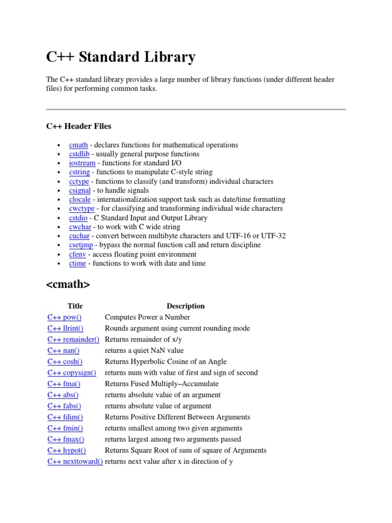 C++ STL List | PDF | String (Computer Science) | Trigonometric Functions