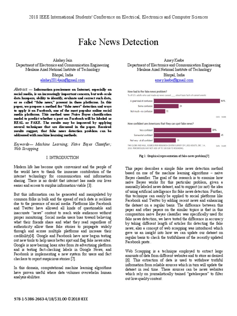 Fake News Detection: 2018 IEEE International Students' Conference On ...