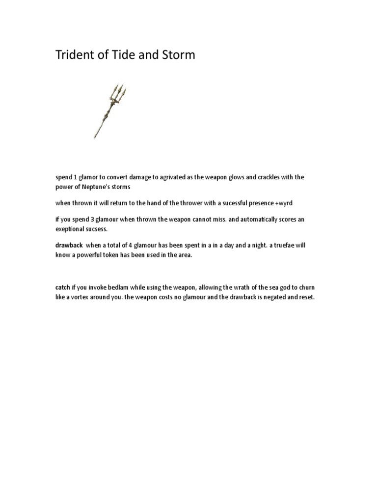 Trident of Tide and Storm | PDF