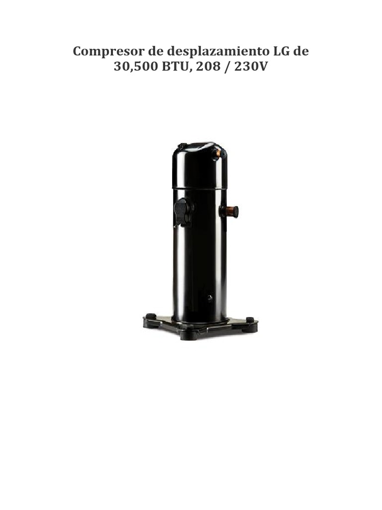 Compresor Tecumseh CAJ2432Z R-404A | PDF | Ingeniería Química ...