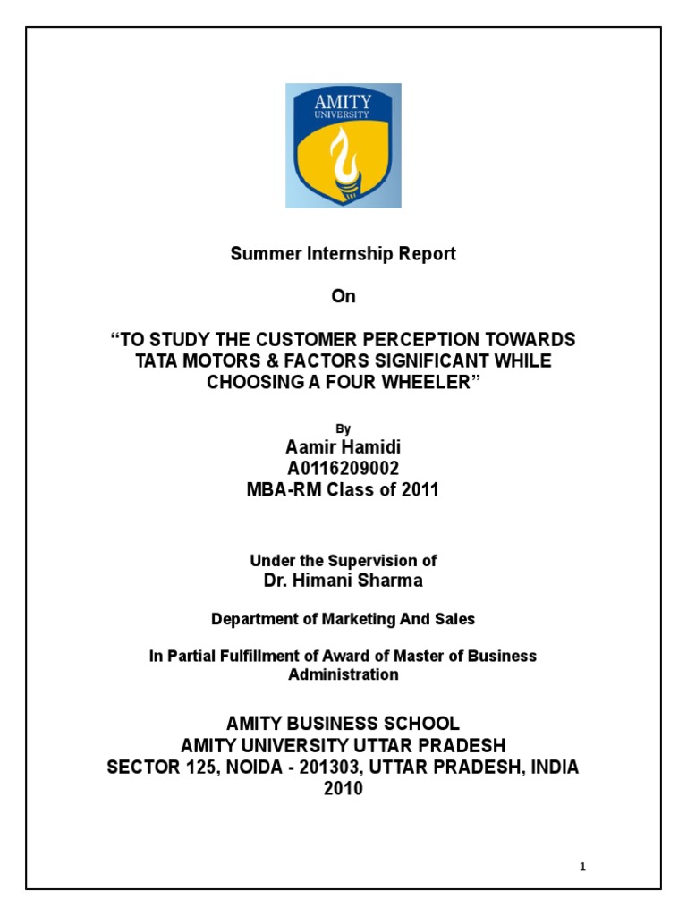 Summer Internship Report | PDF | Business