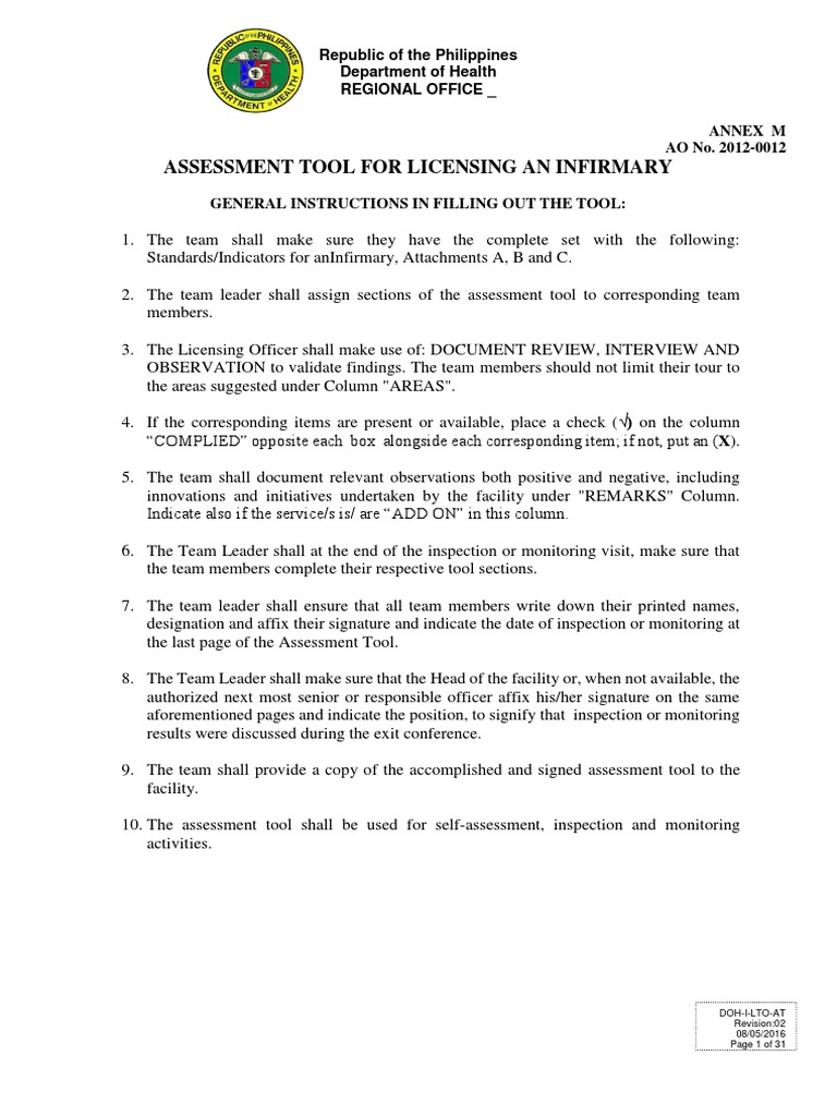 DOH Instructions On Filling Out The Form LTO AT Rev2 852016 PDF | PDF ...