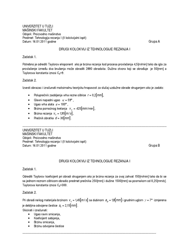 Rezanje | PDF