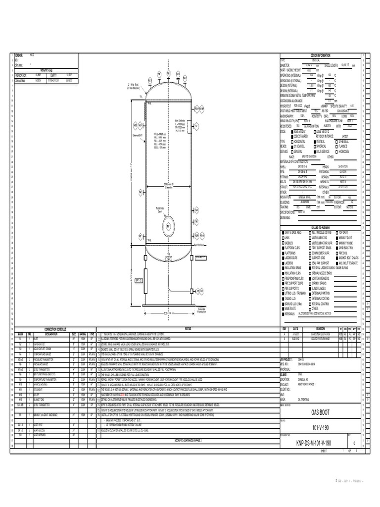 Vendor: Design Information: Gas Boot | PDF | Welding | Construction