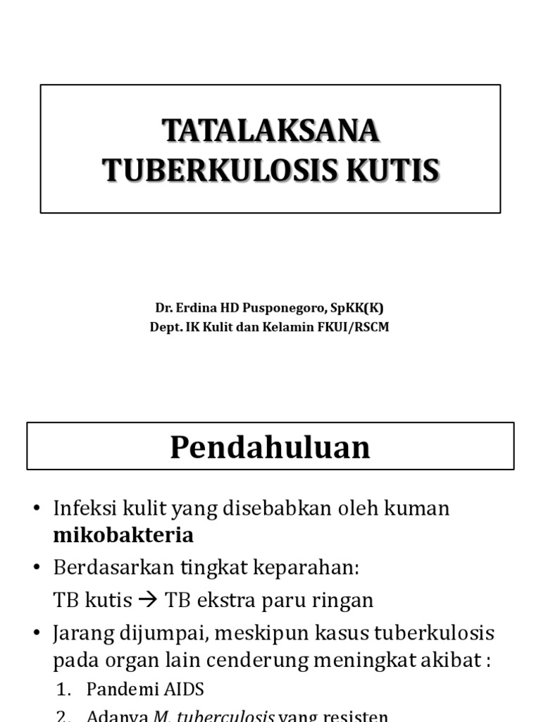 Tata Laksana TB Kutis | PDF