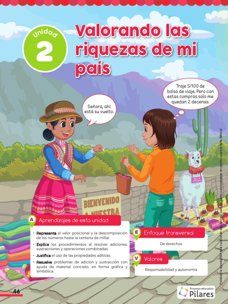 Matemática - 4to Grado - Unidad 2 (SR) PDF | PDF | Billete de banco ...