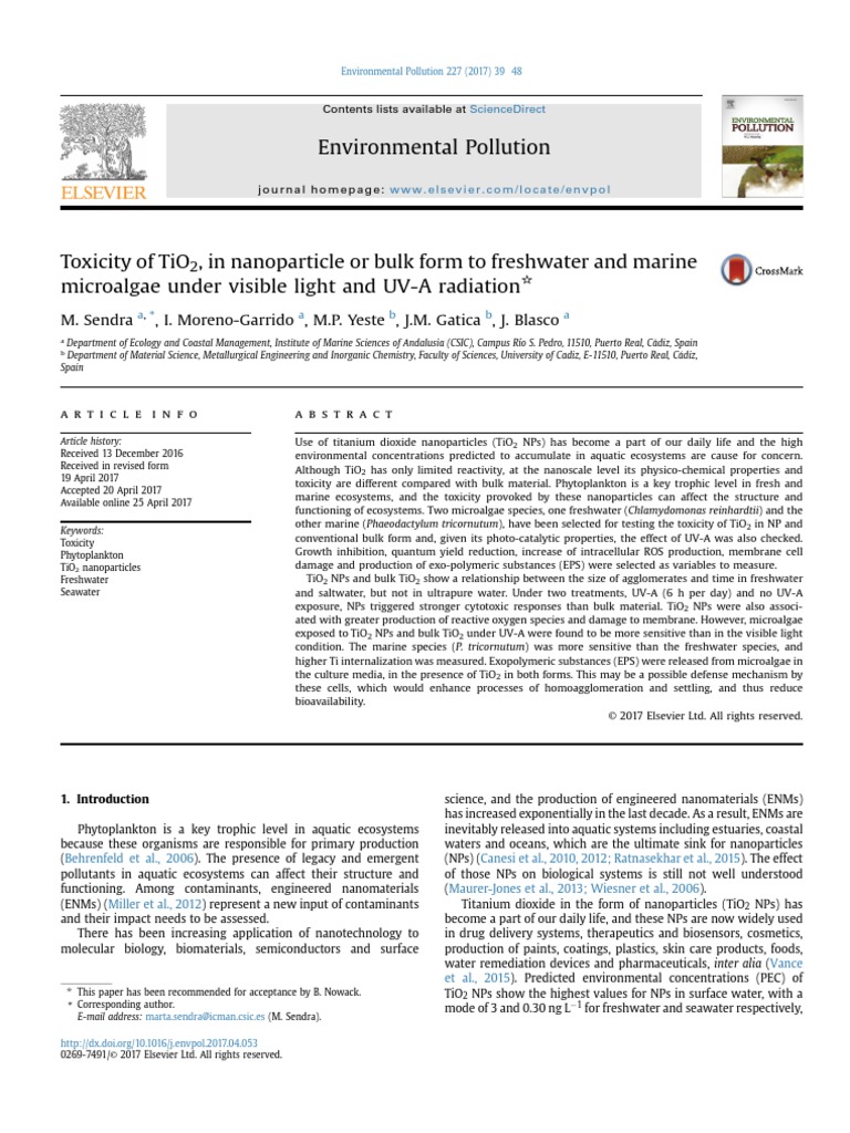 Paper Cientifico | PDF | Titanium Dioxide | Ultraviolet