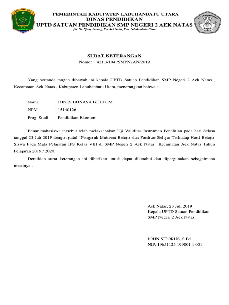 Contoh Surat Balasan Untuk Mahasiswa Yang PPL Di Sekolahsurat Balasan ...