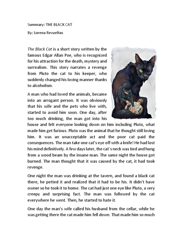 The Black Cat Summary | PDF | Mystery, Thriller & Crime Fiction
