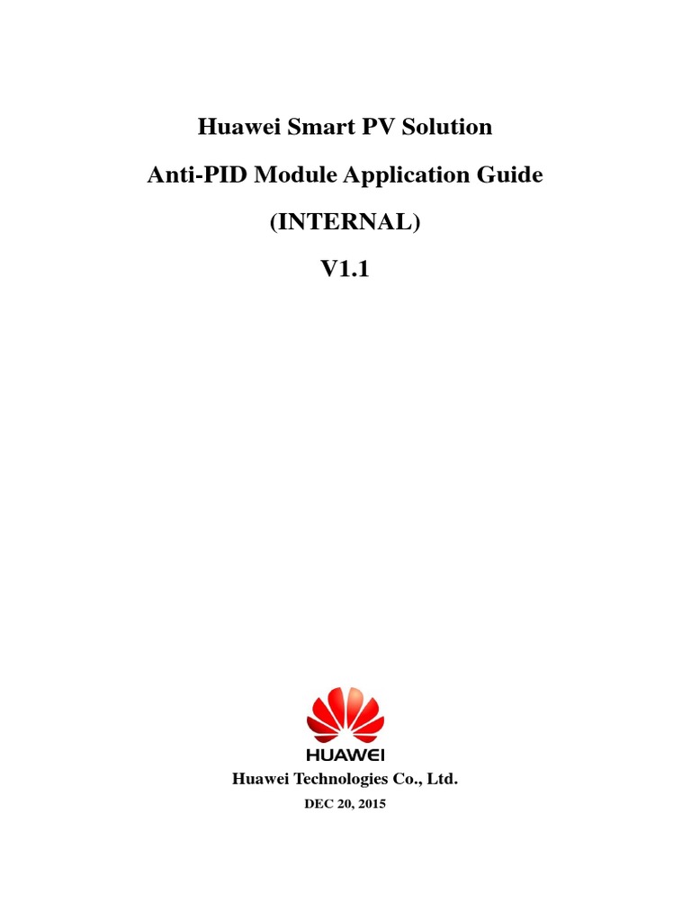Huawei Smart PV Solution Anti-PID Module Application Guide (Internal ...