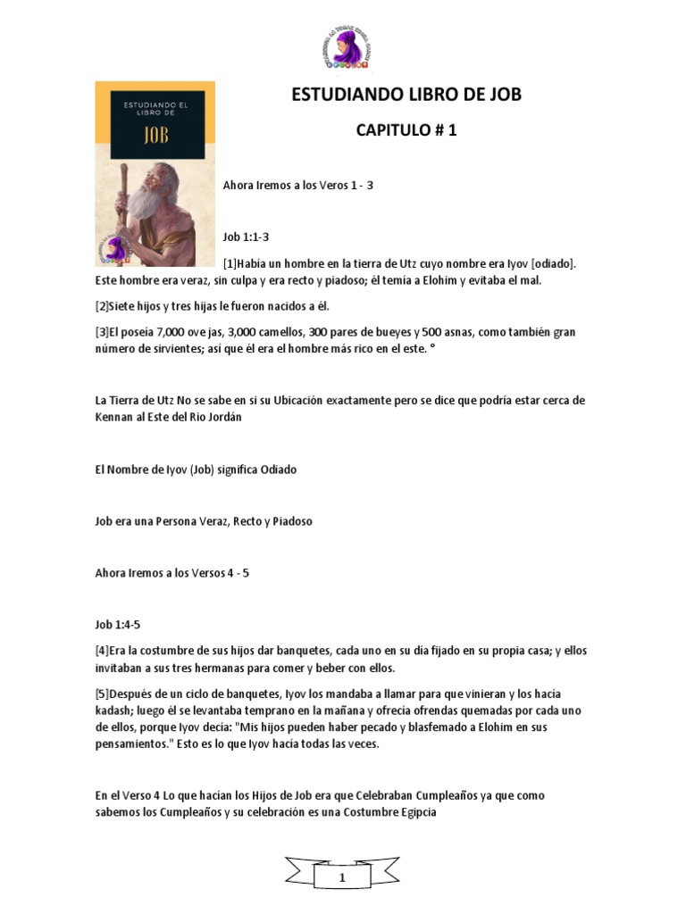 Estudiando Libro de Job | PDF | Libro de trabajo | Yahvé