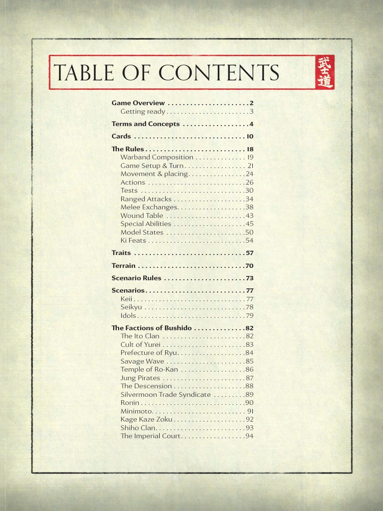 Bushido Rulebook Rising Sun | PDF | Dice | Measurement