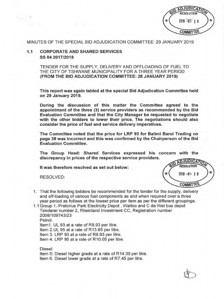 tender record.pdf | Filling Station | Gasoline
