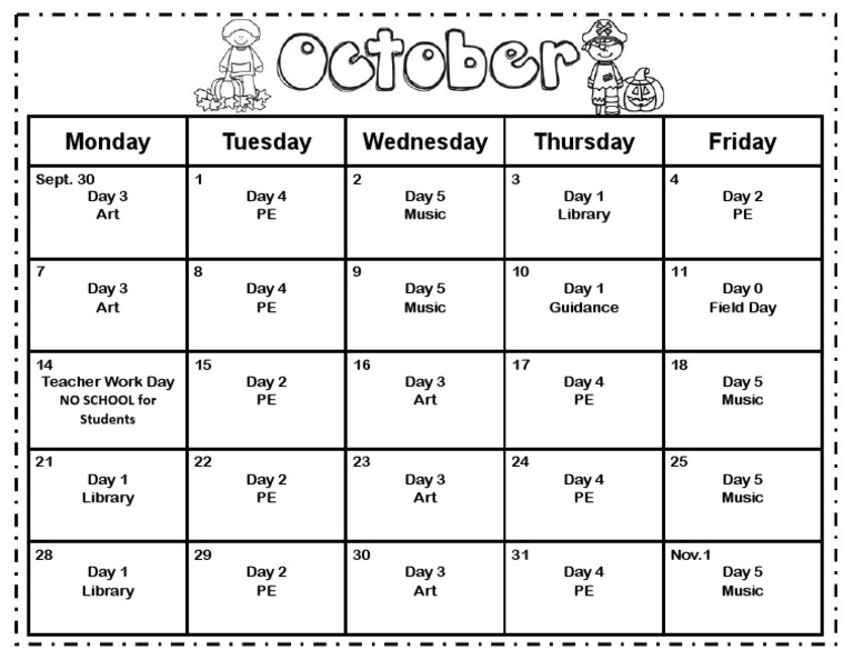 Weekly School Schedule Overview | PDF