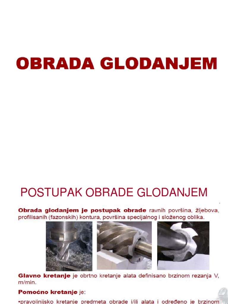 Obrada Glodanjem | PDF