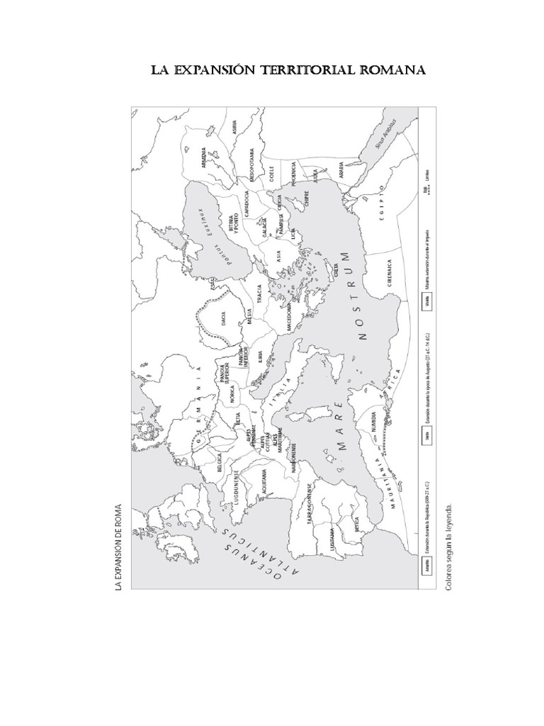 Mapas del imperio romano (en blanco y negro)