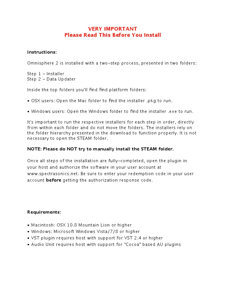 Very Important Please Read This Before You Install: Instructions | PDF