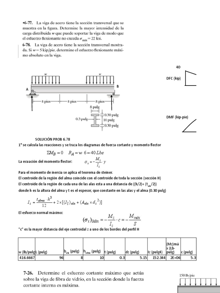 Flexion en Vigas 1 | PDF | Cantidades fisicas | Ciencia de los materiales