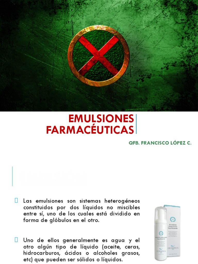 Emulsiones Completo | PDF | Emulsión | Fase (materia)
