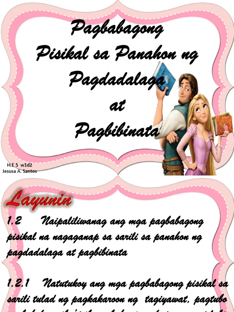 Pagbabagong Pisikal Sa Panahon NG Pagdadalaga at Pagbibinata | PDF
