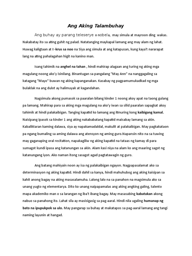 Talambuhay | PDF