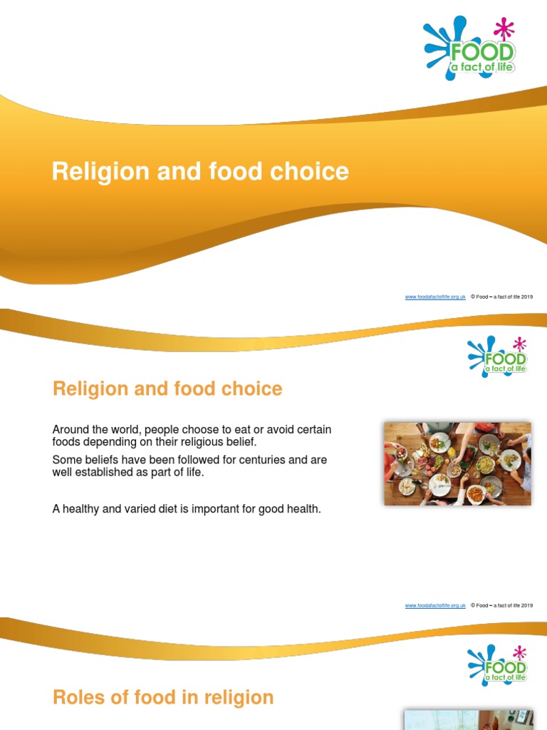 Religion Food Choice PPT 1114c1 | PDF | Foods | Food And Drink